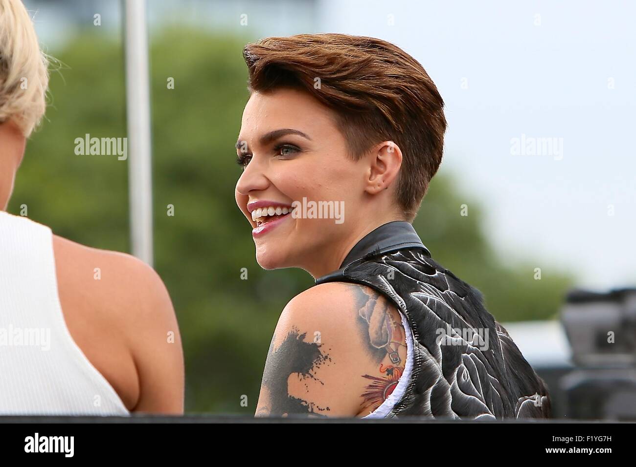 Ruby Rose seen at Universal Studios where she was interviewed by ...