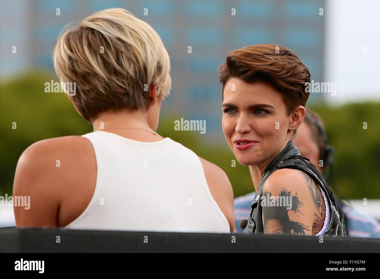 Ruby Rose seen at Universal Studios where she was interviewed by ...