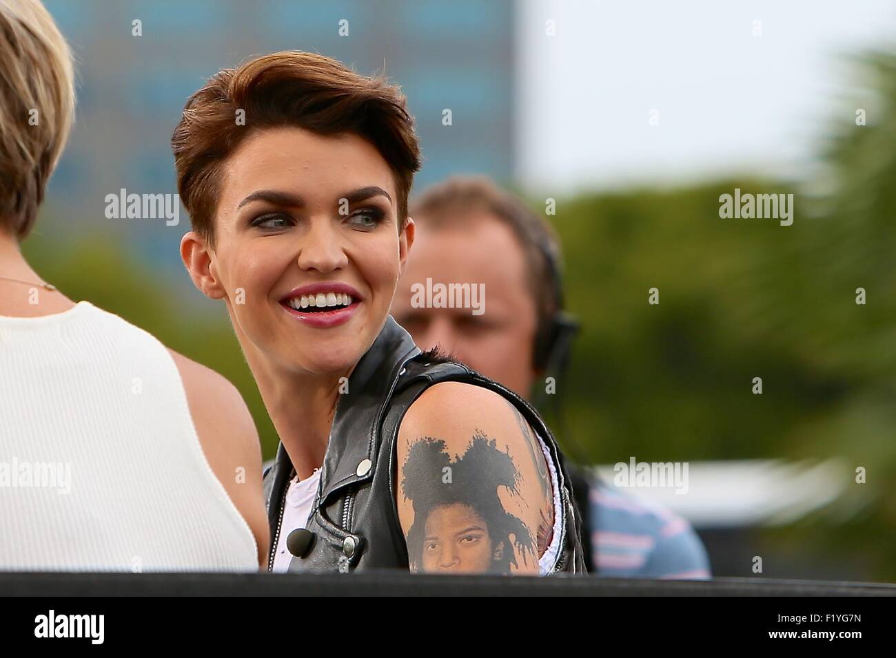 Ruby Rose seen at Universal Studios where she was interviewed by ...