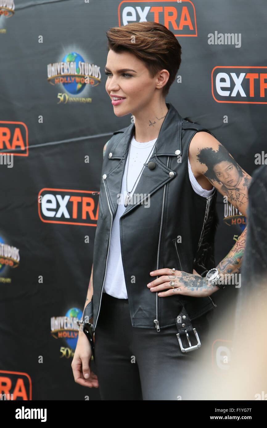 Ruby Rose seen at Universal Studios where she was interviewed by ...
