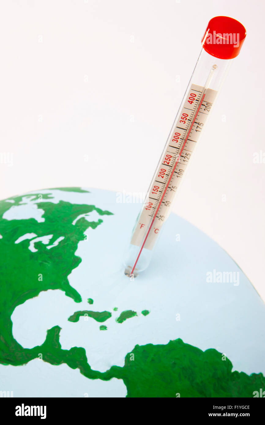 Earth with thermometer hi-res stock photography and images - Alamy