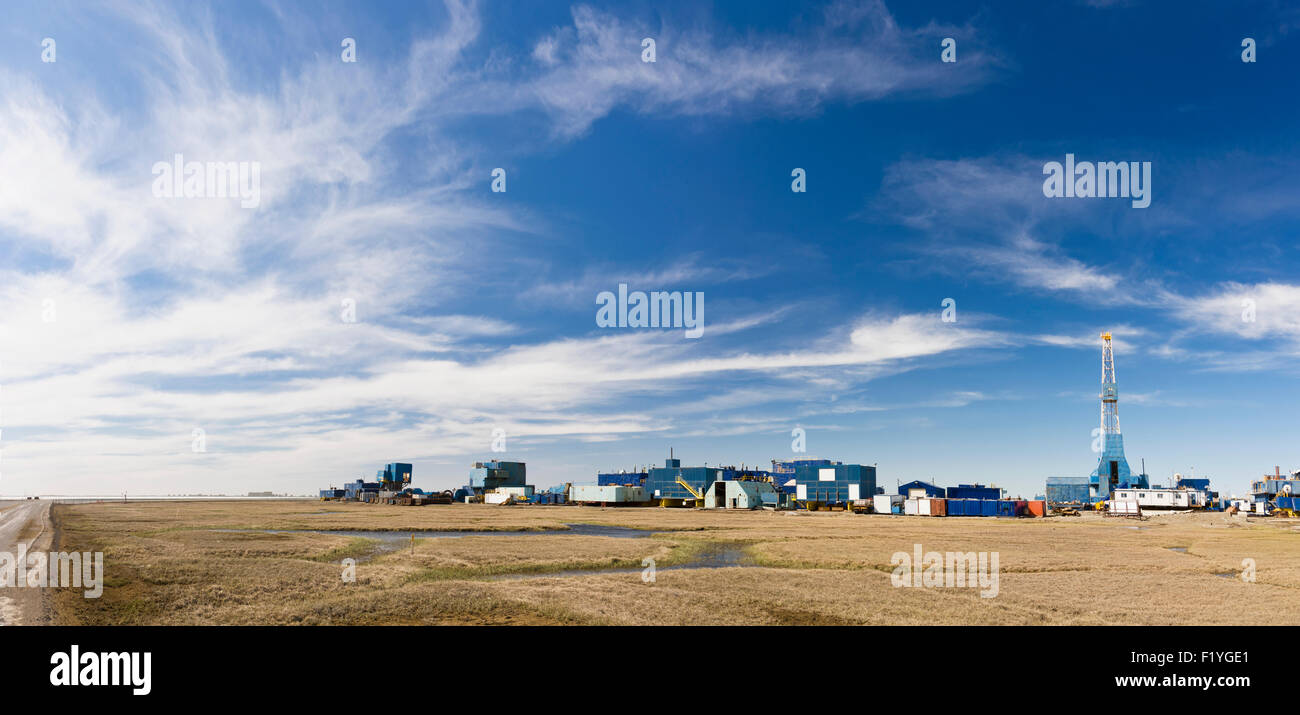 Panorama,Derrick,Alaska,Oil Rig,Prudhoe Bay Stock Photo - Alamy
