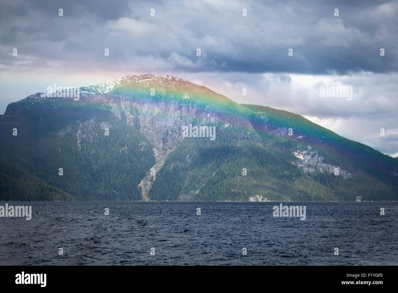 Canada,Rainbow,Princess Royal Channel Stock Photo - Alamy