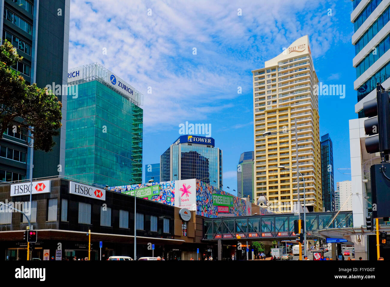 Skyline Auckland New Zealand, NZ, North Island Stock Photo - Alamy