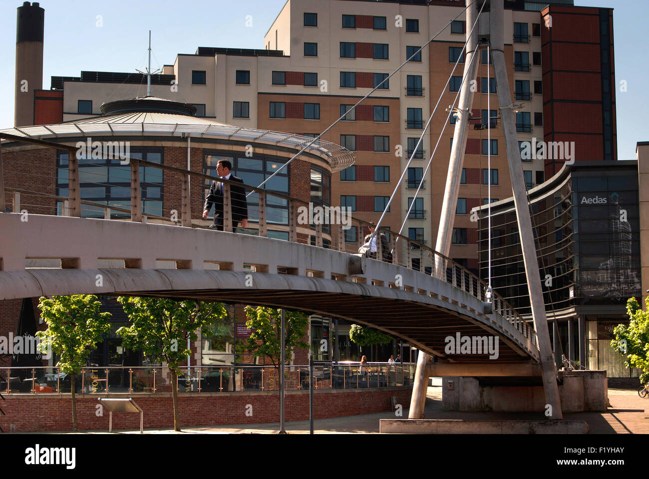 Millennium Bridge, Leeds Stock Photo - Alamy