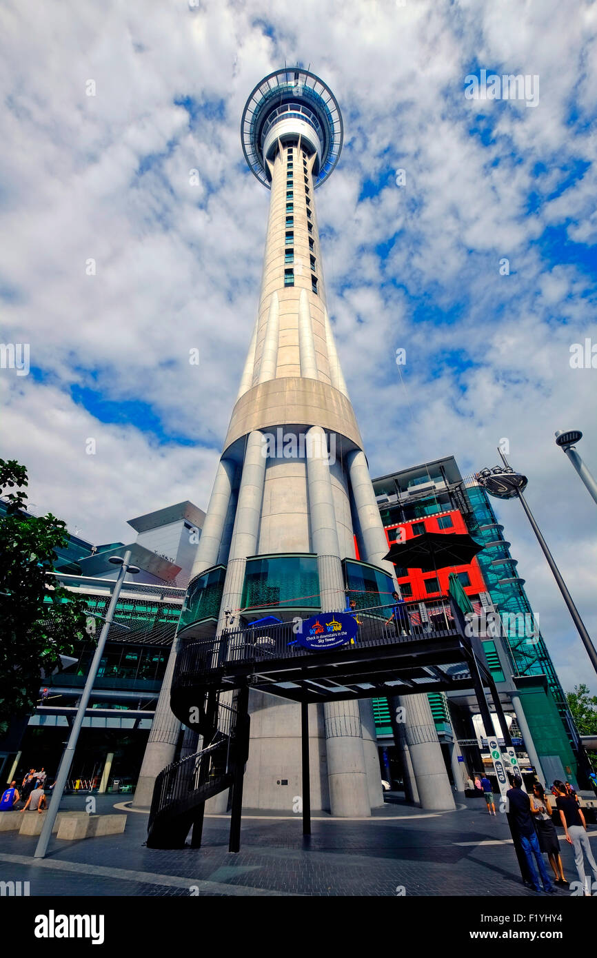 Auckland Sky Tower New Zealand, NZ, North Island Stock Photo - Alamy