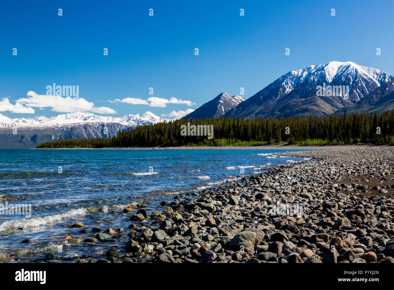 Canada,Scenic,Yukon Territory,Kluane Lake Stock Photo - Alamy