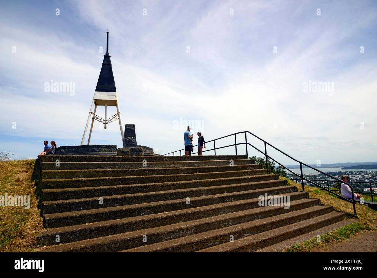 Mount Eden One Tree Hill View of Auckland New Zealand, NZ, North Island ...
