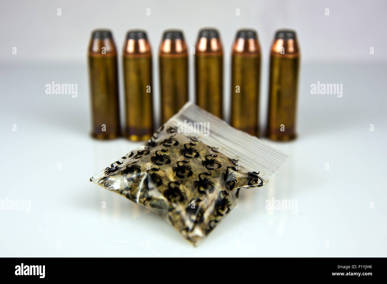 Drugs and Bullets-1 Stock Photo - Alamy