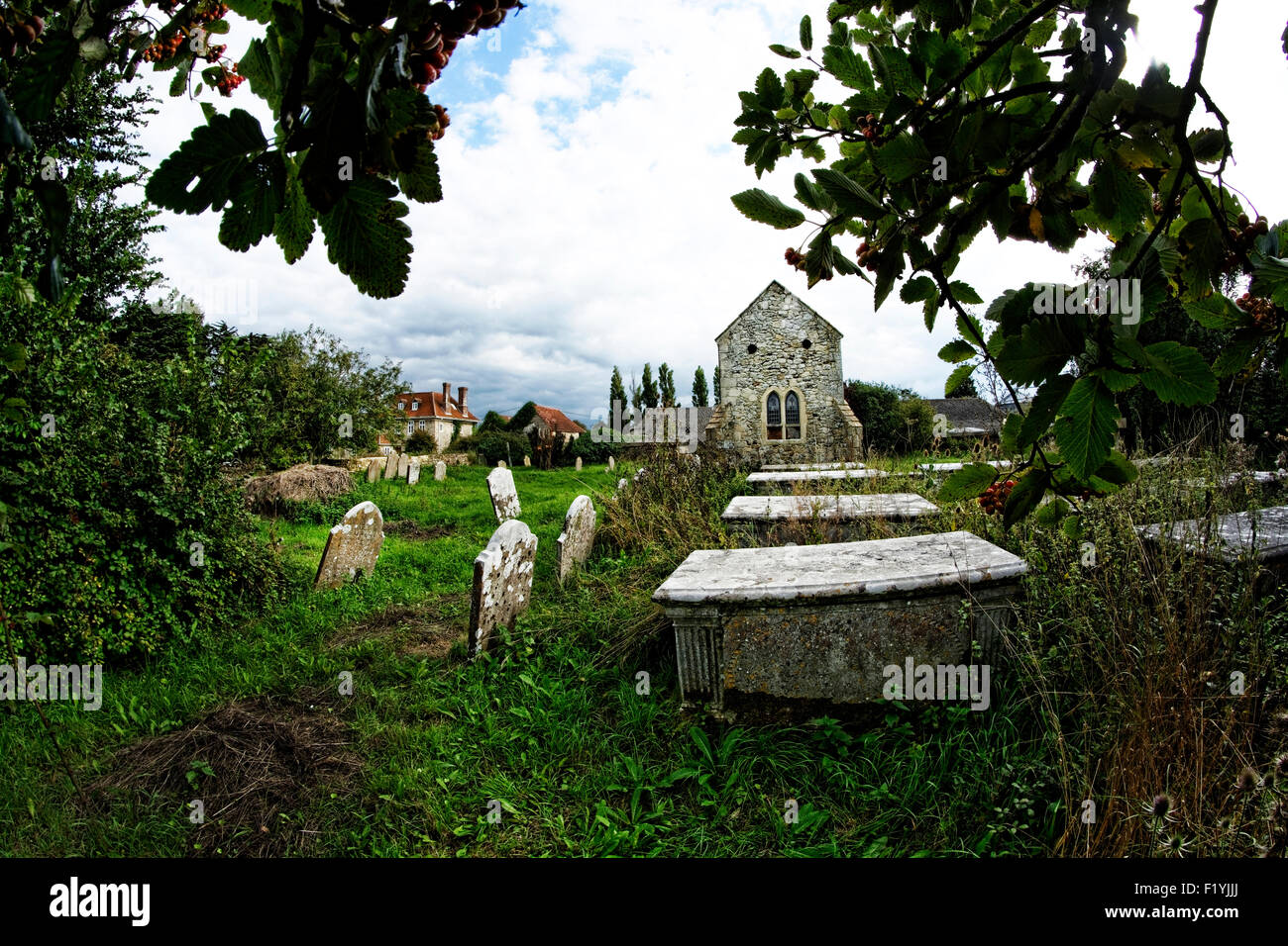 At Thorley, Isle of Wight, is the site of a church abandoned in 1871 ...
