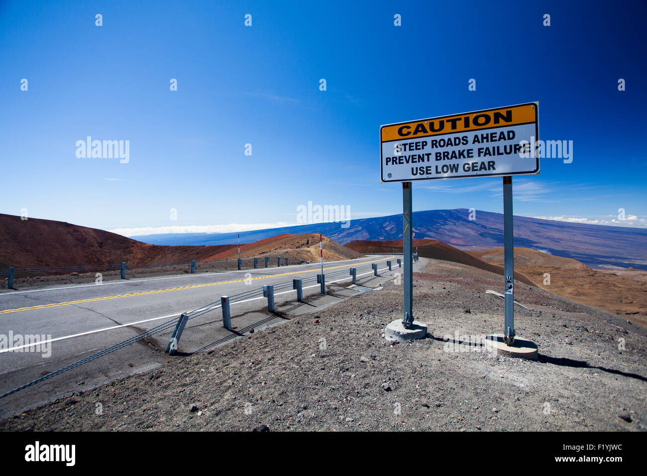 Hawaii lava road sign hi-res stock photography and images - Alamy