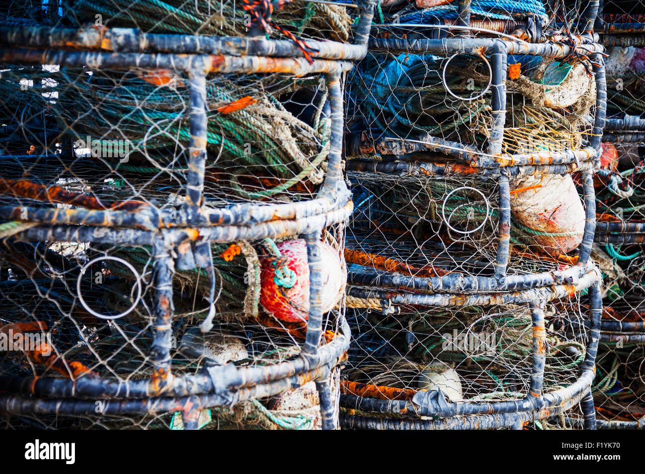 Basket,California,Fishing Net,Bodega Bay Stock Photo - Alamy