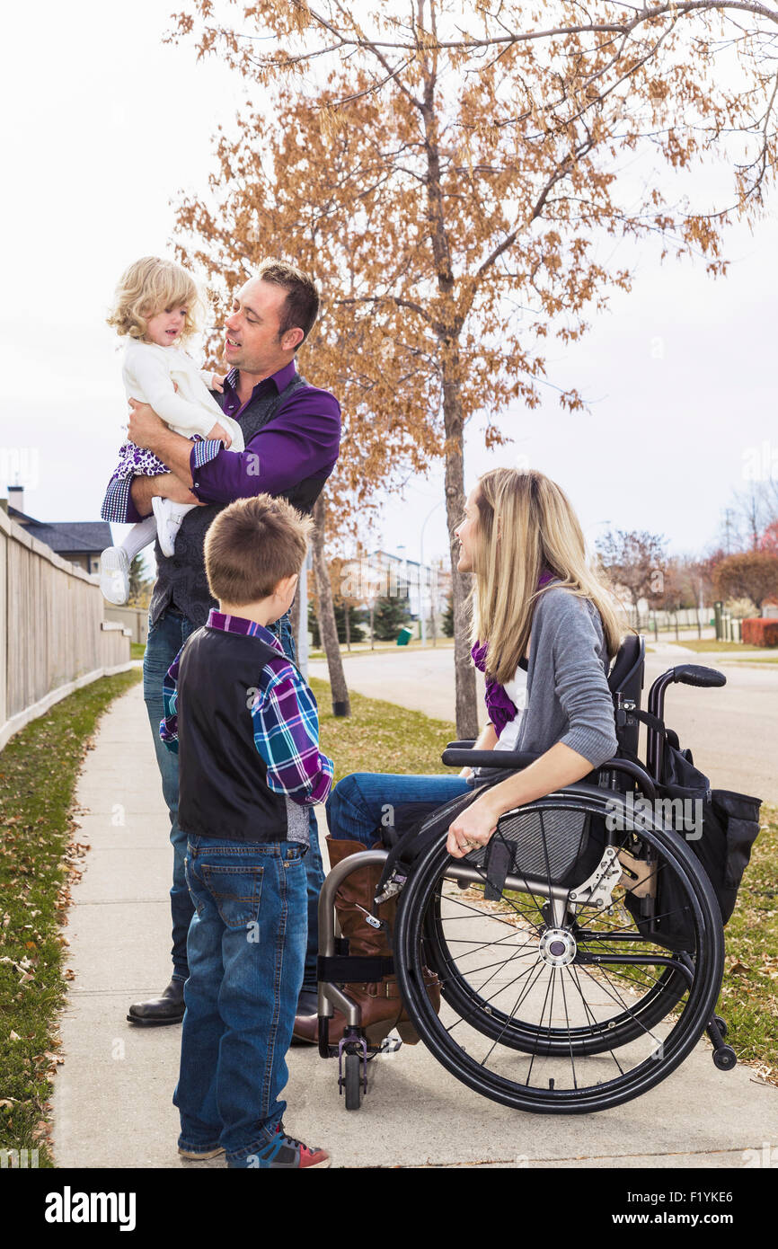 Sister brother wheelchair hi-res stock photography and images - Alamy
