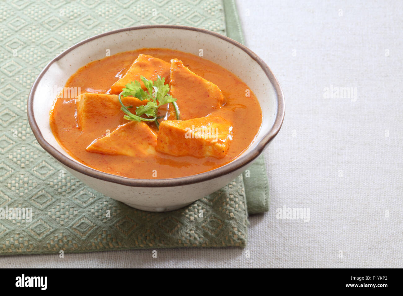 North Indian food Shahi Paneer in a bowl. Shahi is very popular among ...
