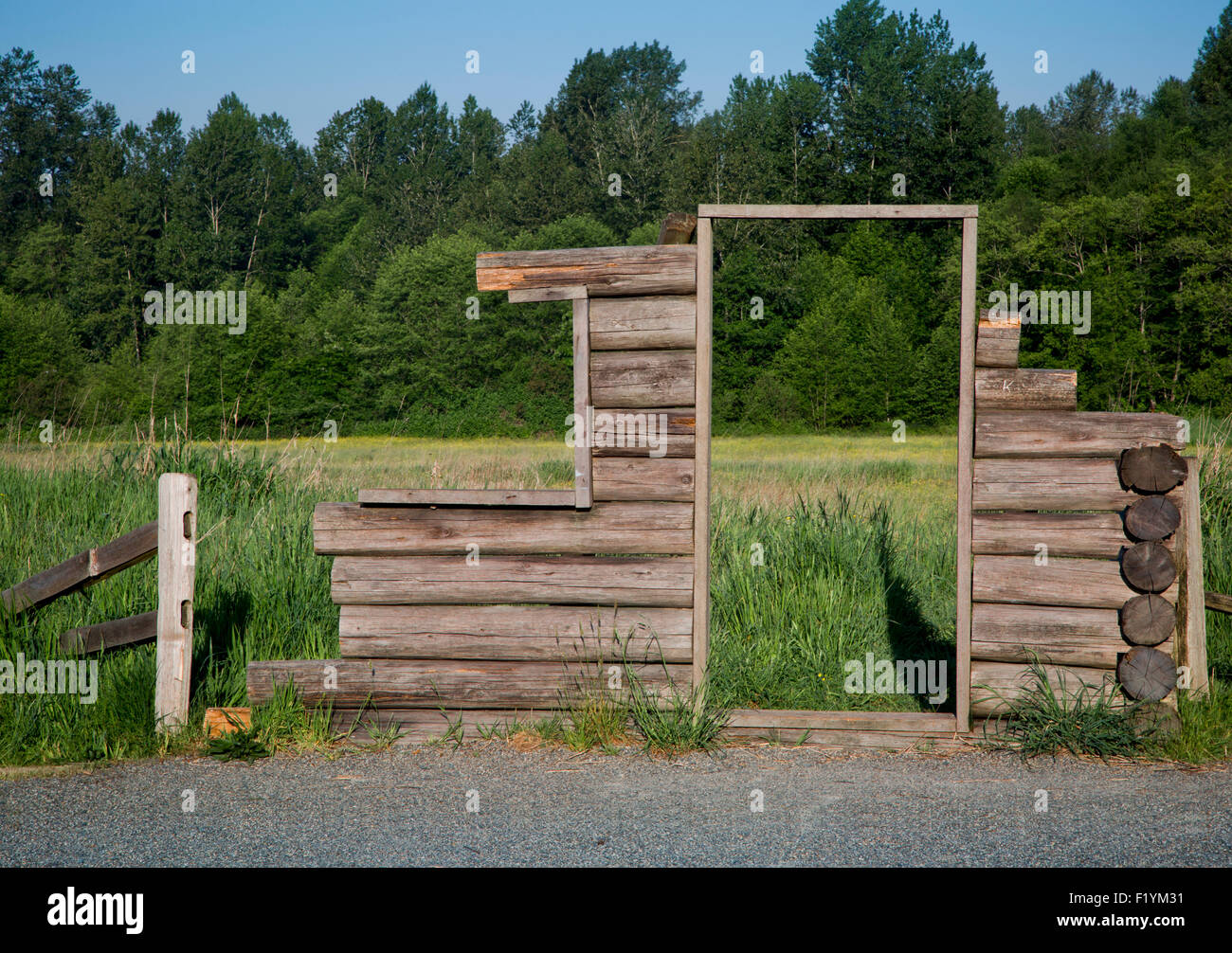 Canada,Incomplete,Log Cabin,Tynehead Park Stock Photo - Alamy