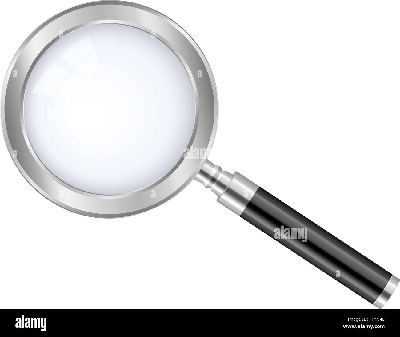 Magnifier isolated on a white background. Vector illustration Stock ...
