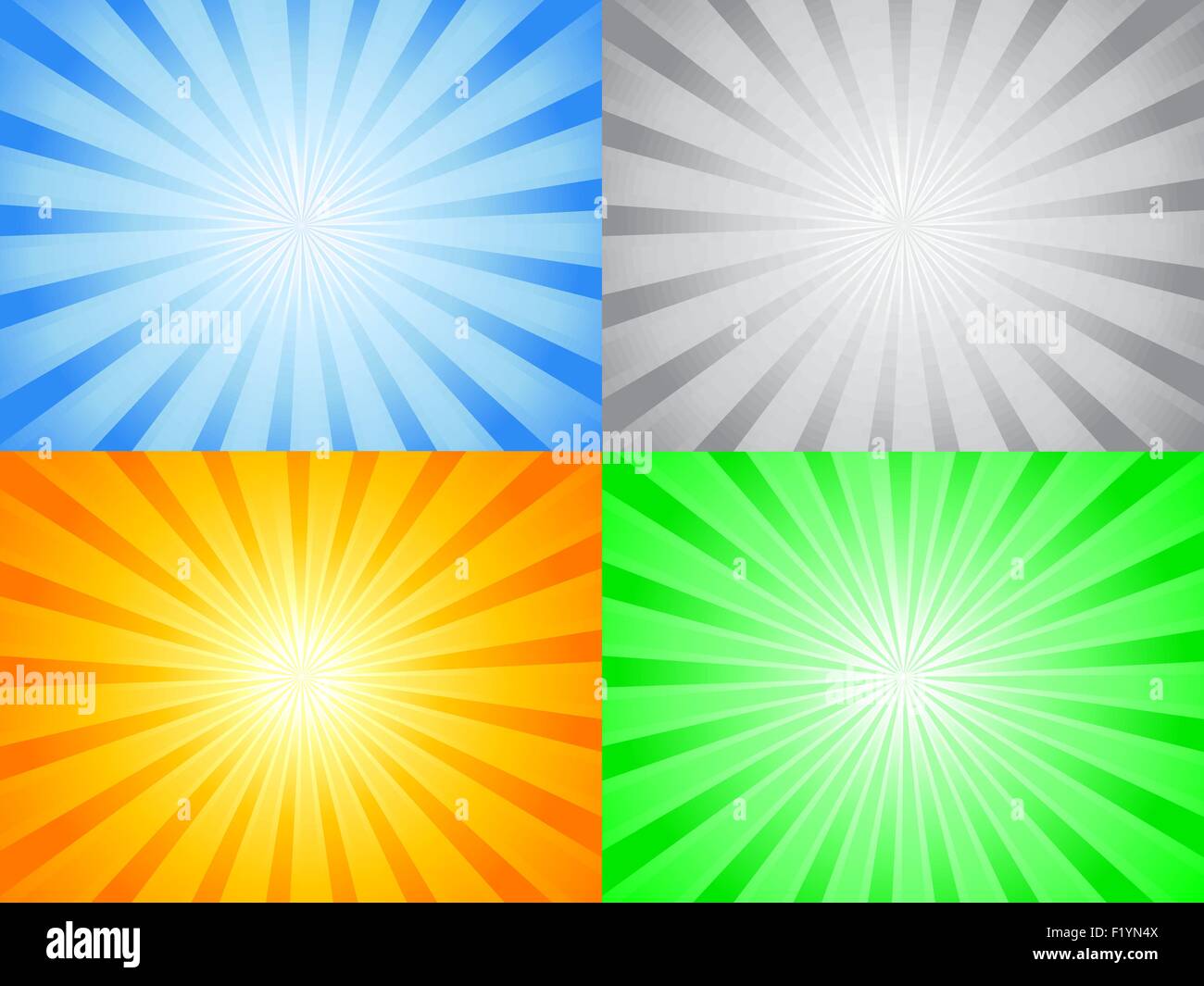 Four color abstract sun ray. Vector illustration Stock Vector Image ...