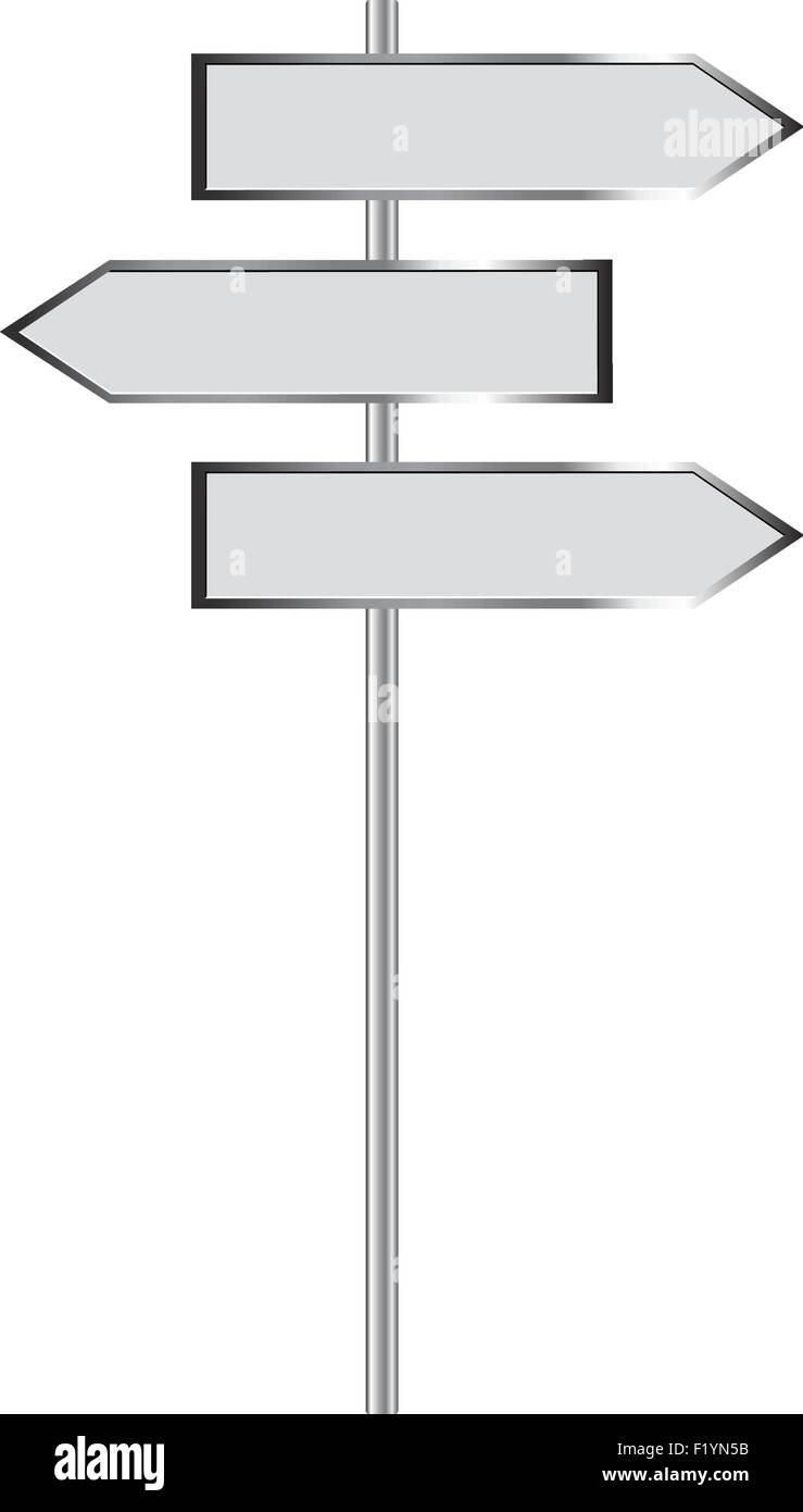 Blank signpost on a white background. Vector illustration Stock Vector ...