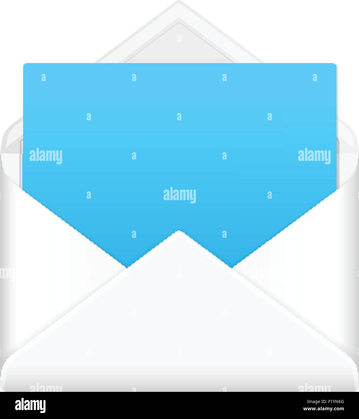 Envelope mail with notepad sheet on a white background Stock Vector ...