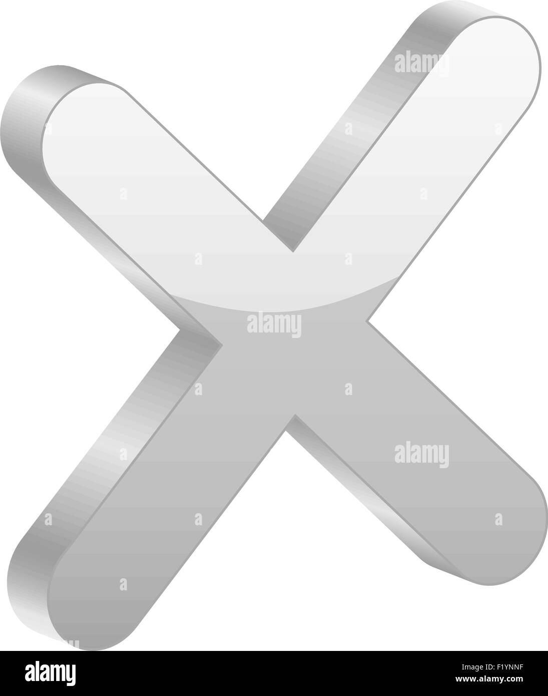 Grey cancel symbol on a white background. Vector illustration Stock ...