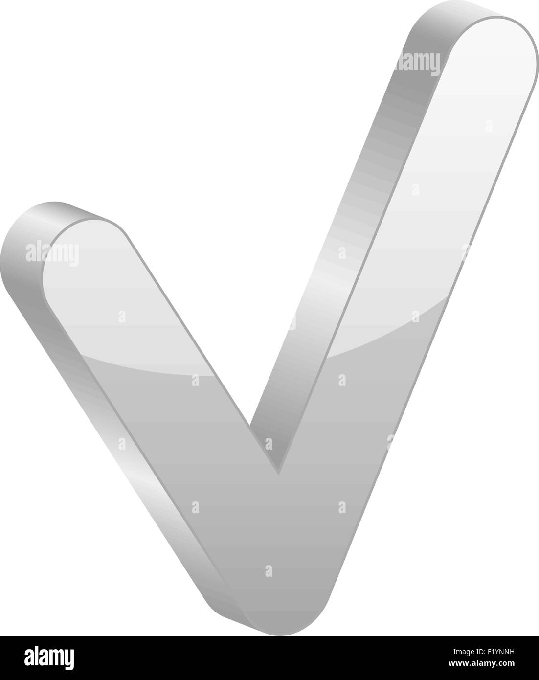 Grey check symbol on a white background. Vector illustration Stock ...