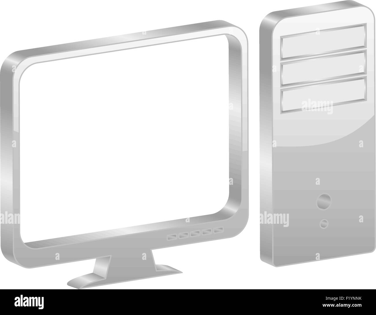 Grey computer symbol on a white background. Vector illustration Stock ...