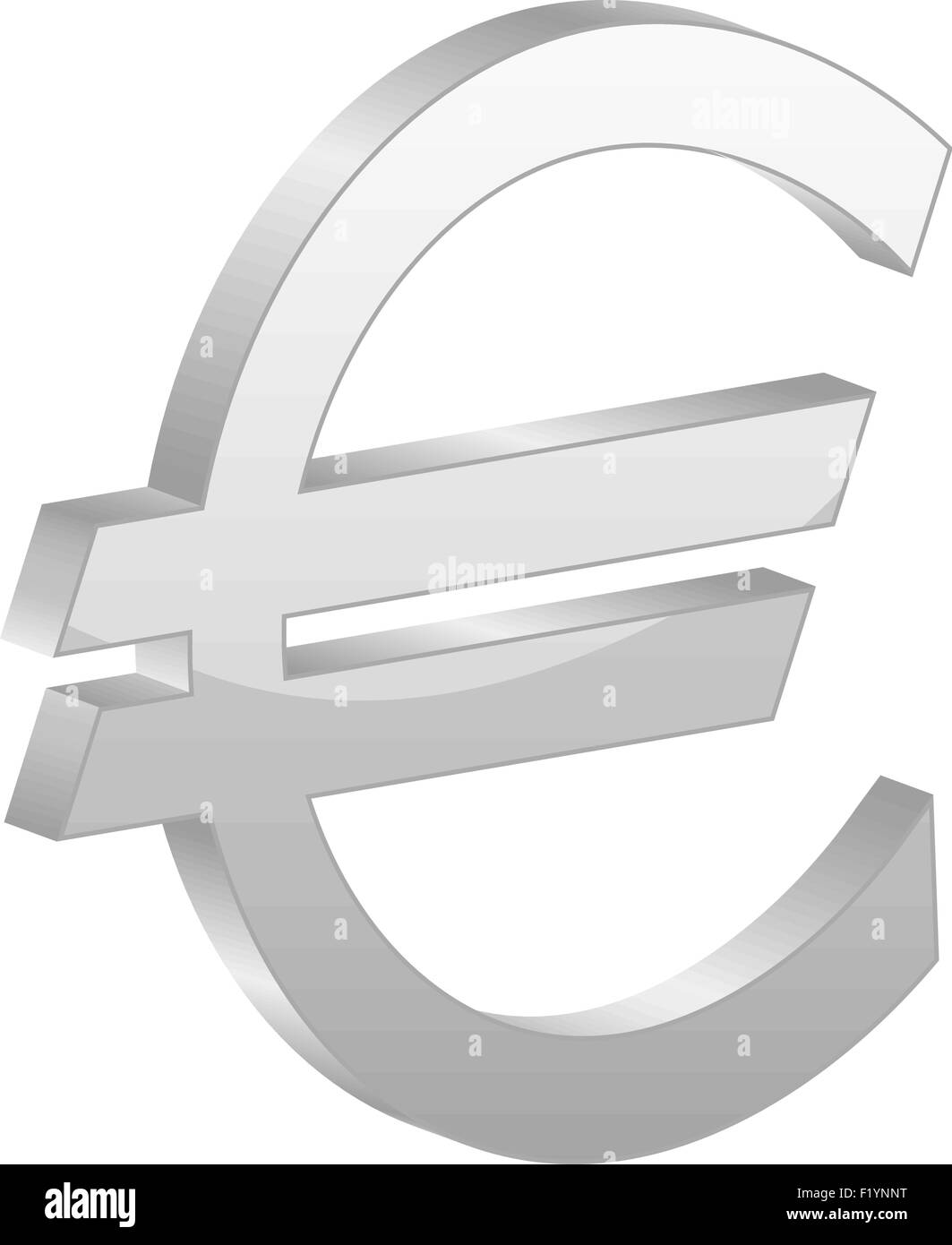 Grey euro symbol on a white background. Vector illustration Stock ...