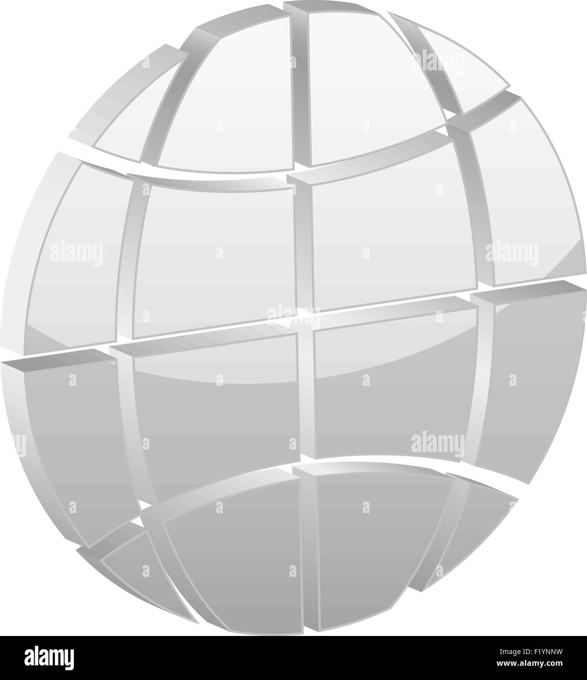 Grey globe symbol on a white background. Vector illustration Stock ...