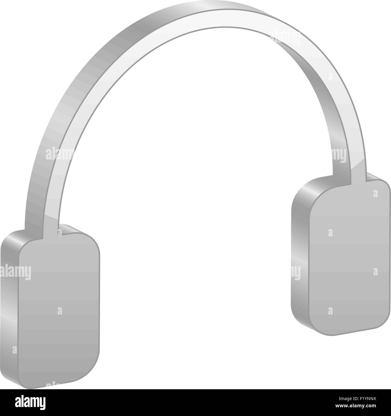 Grey headphone symbol on a white background. Vector illustration Stock ...