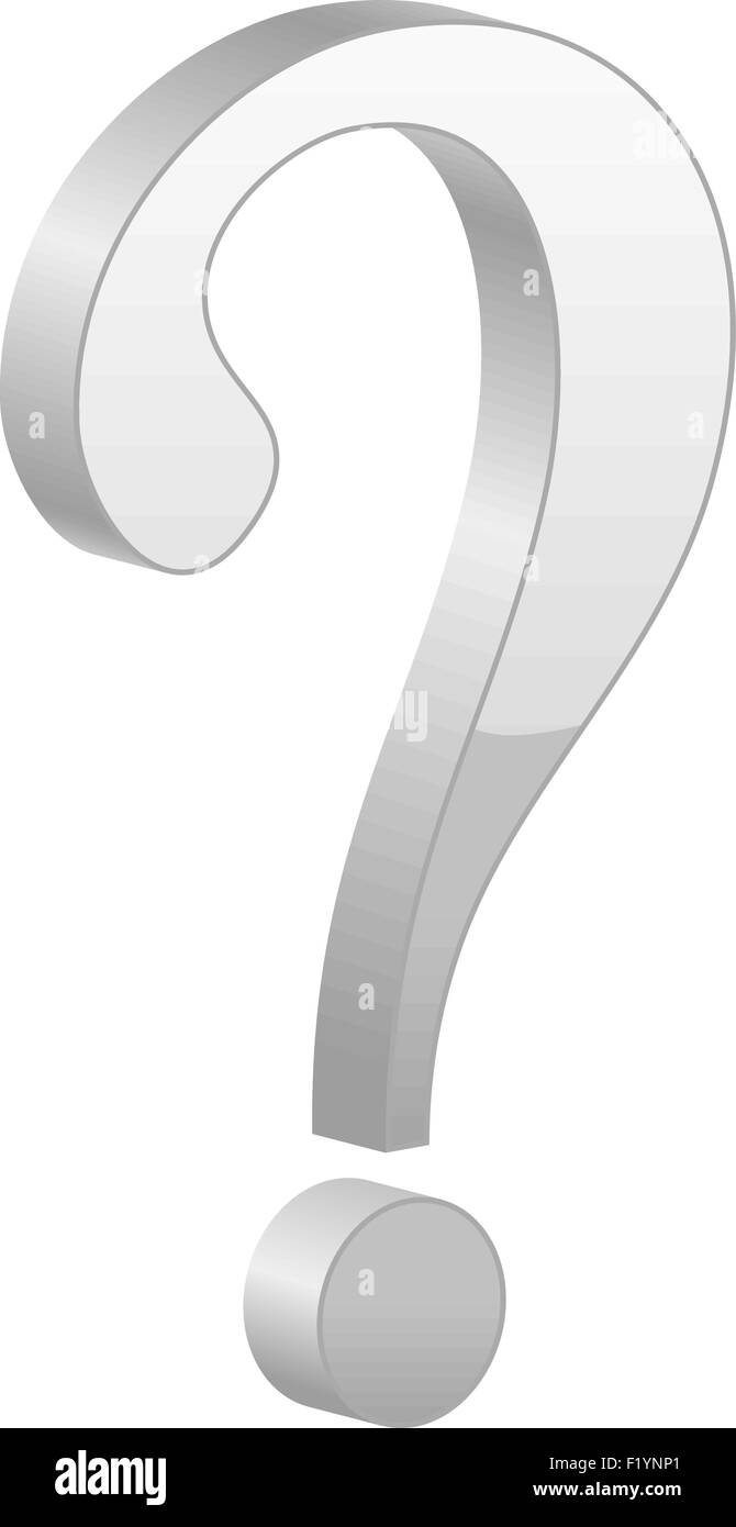 Grey interrogative symbol on a white background. Vector illustration ...