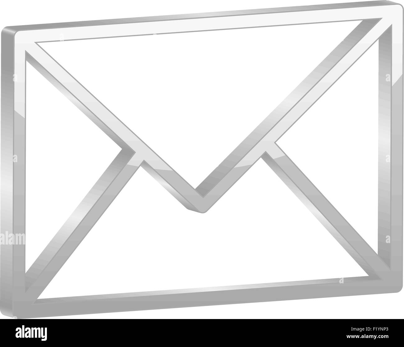 Grey mail symbol on a white background. Vector illustration Stock ...