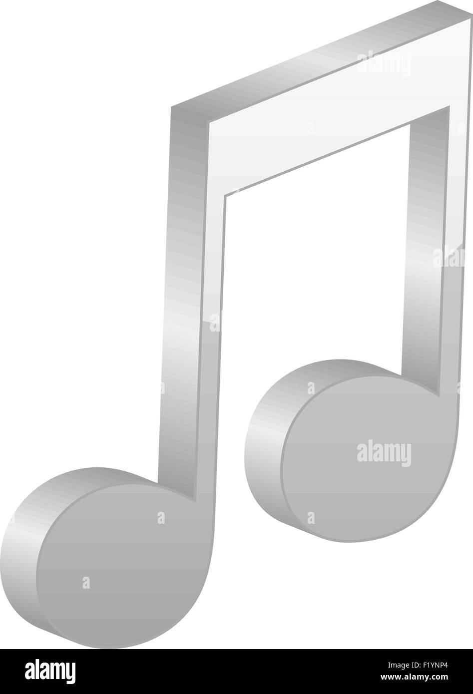 Grey music note symbol on a white background. Vector illustration Stock ...