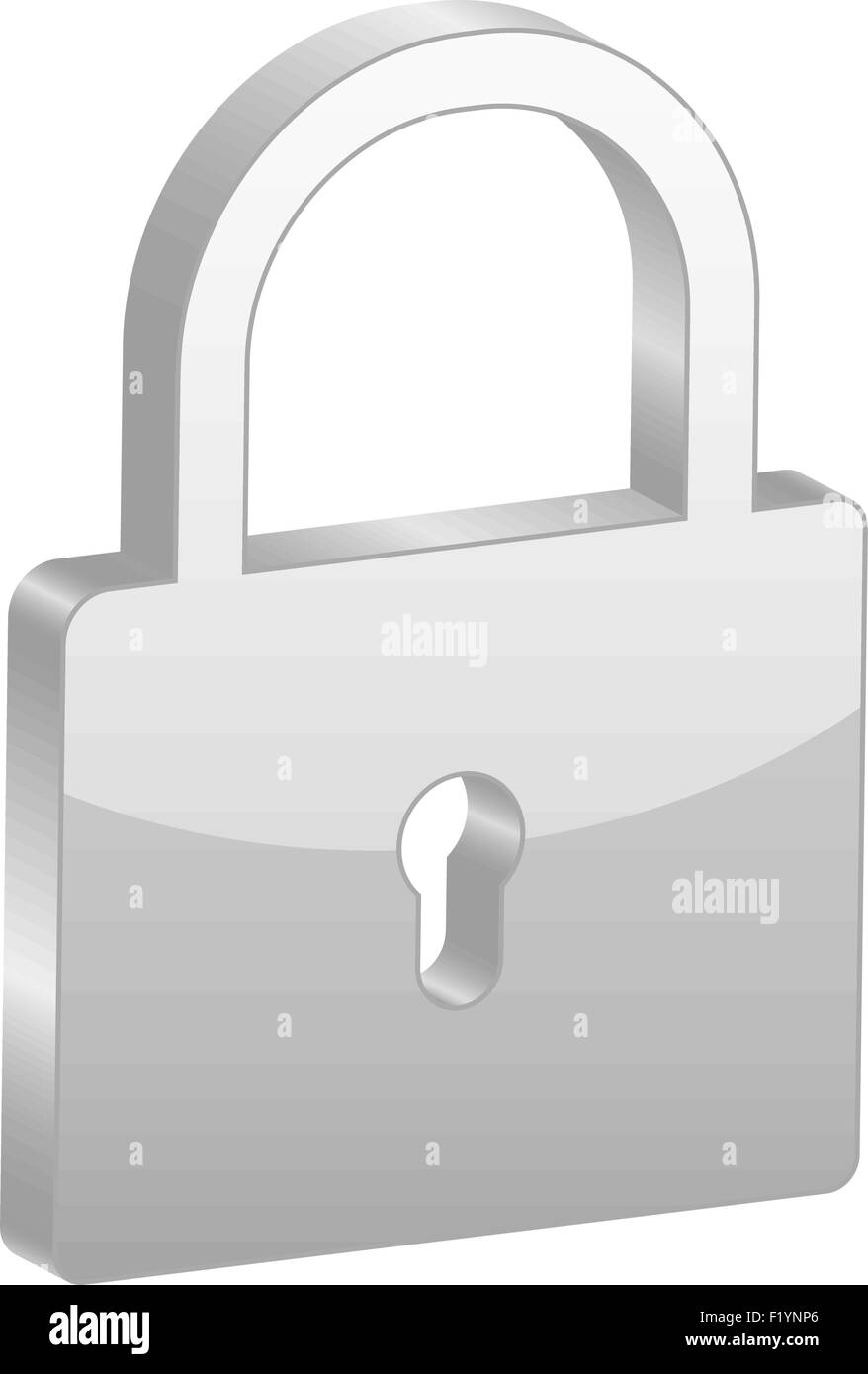 Grey padlock symbol on a white background. Vector illustration Stock ...