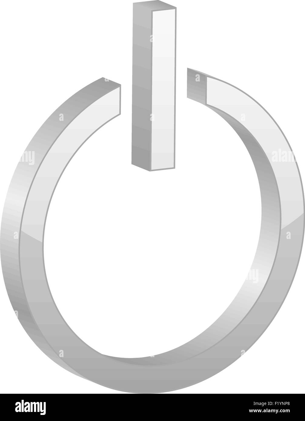 Grey power symbol on a white background. Vector illustration Stock ...