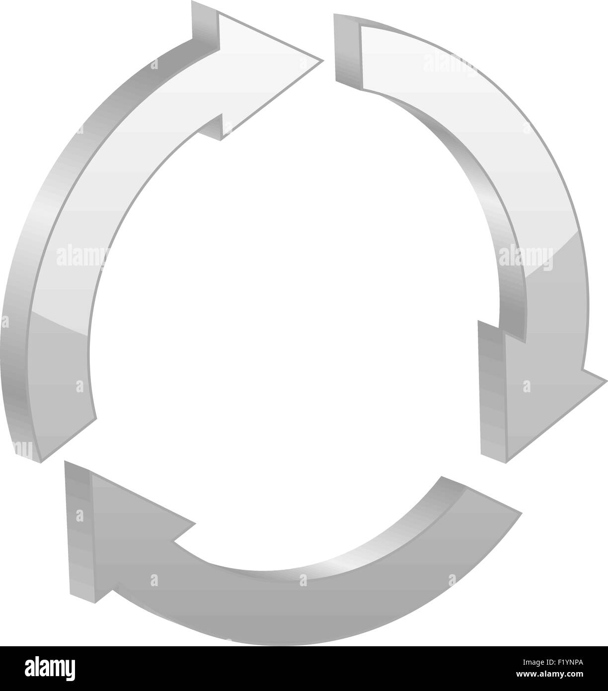 Grey recycle symbol on a white background. Vector illustration Stock ...