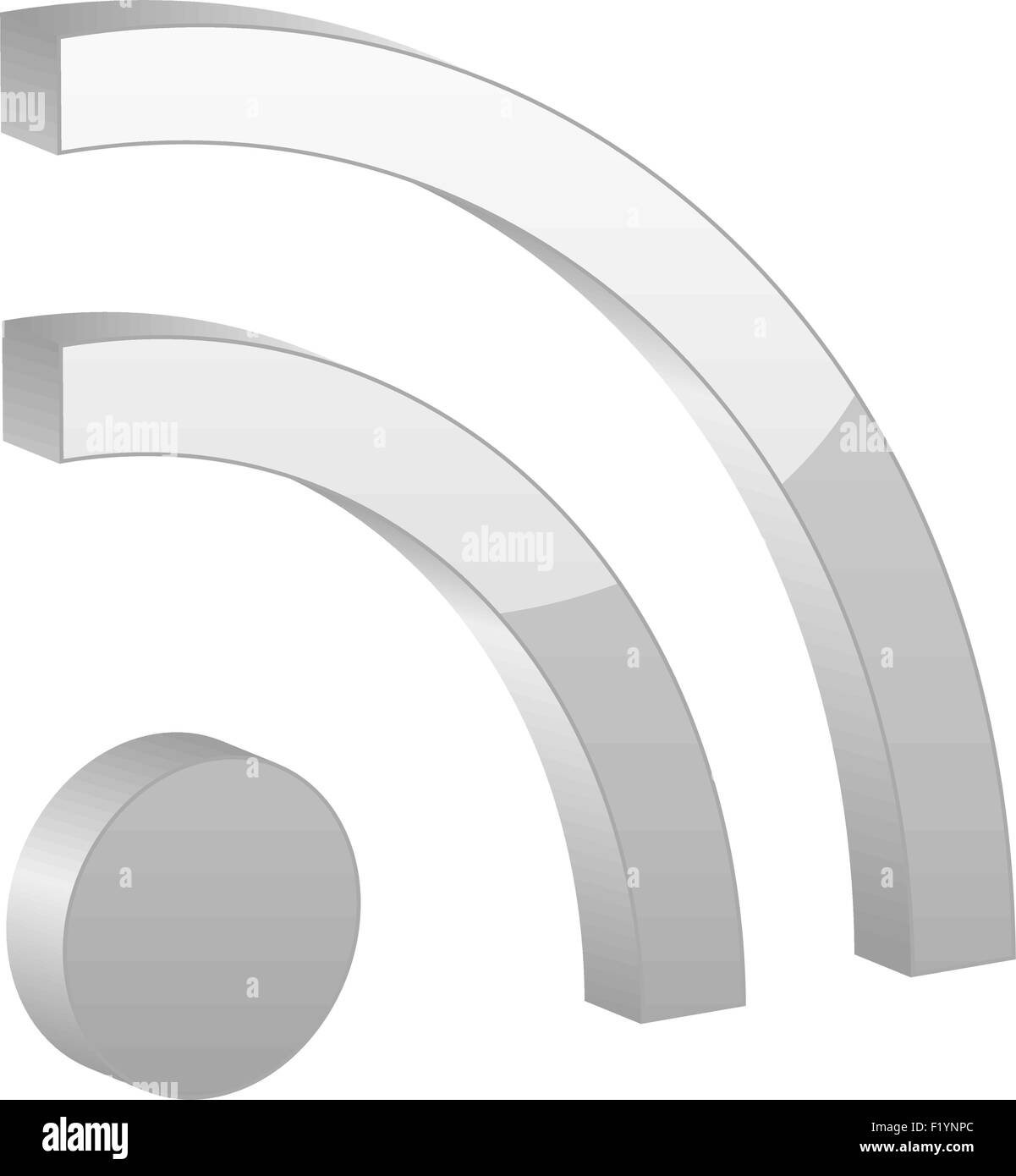 Grey rss symbol on a white background. Vector illustration Stock Vector ...