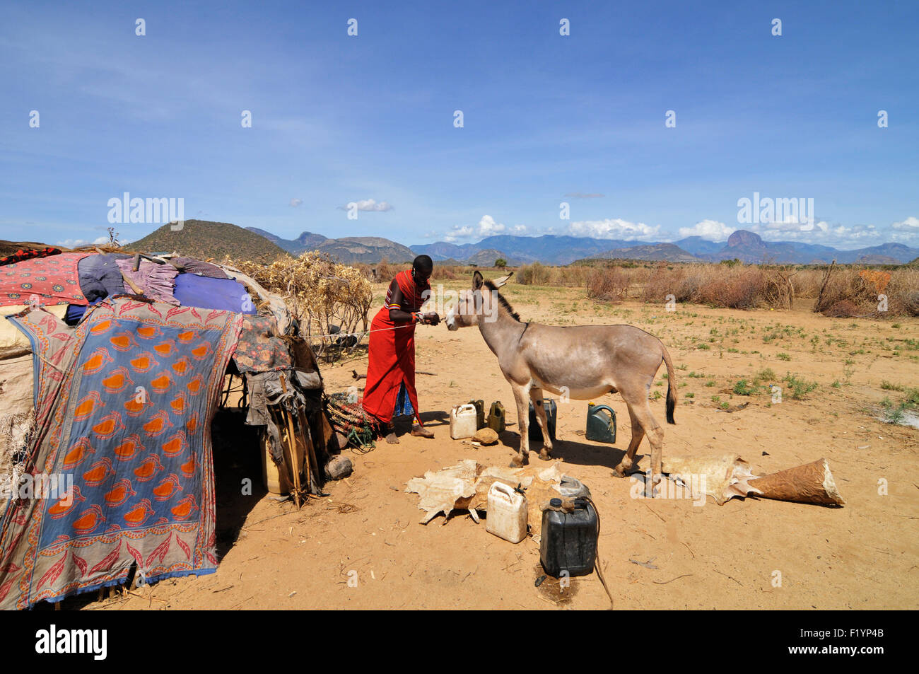 Africa kenya turkana village hi-res stock photography and images - Alamy