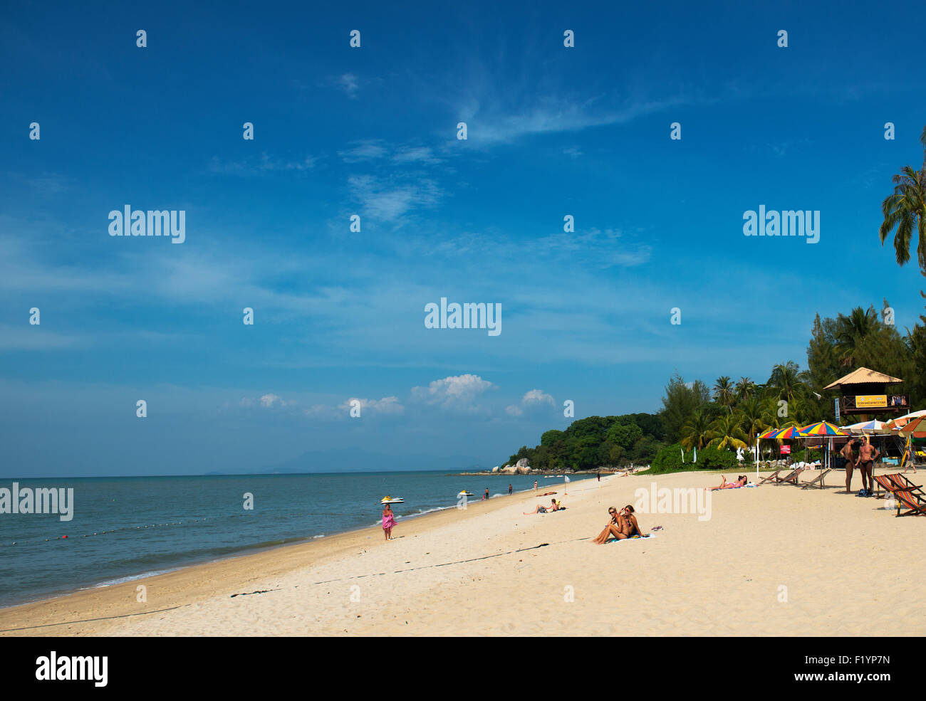 The beautiful Batu Feringgi beach in Penang Stock Photo - Alamy