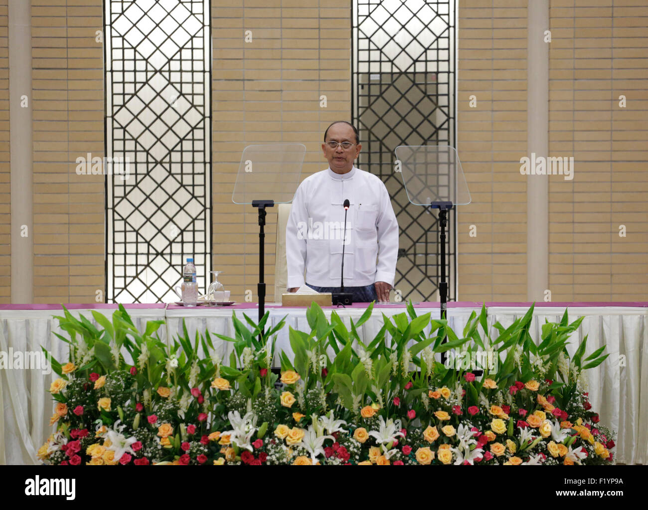 Nay Pyi Taw, Myanmar. 9th Sep, 2015. Myanmar's President U Thein Sein ...