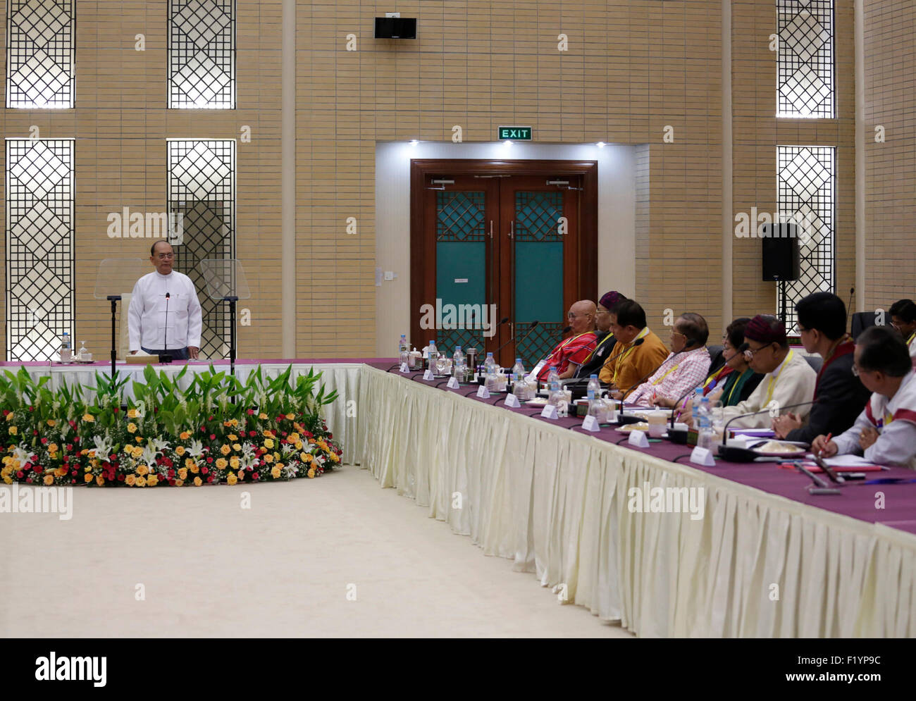 Nay Pyi Taw, Myanmar. 9th Sep, 2015. Myanmar's President U Thein Sein ...
