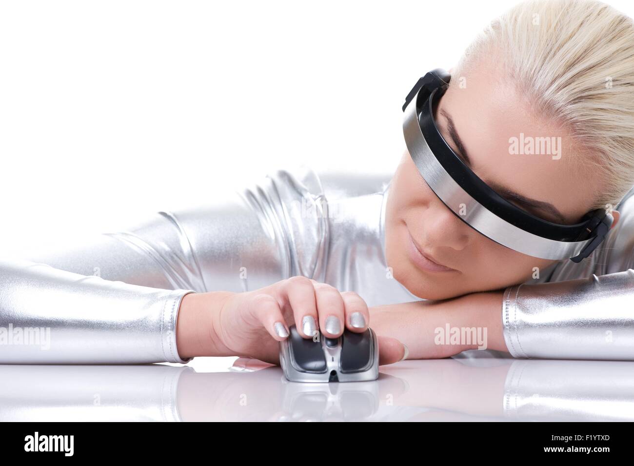 Beautiful cyber woman Stock Photo - Alamy