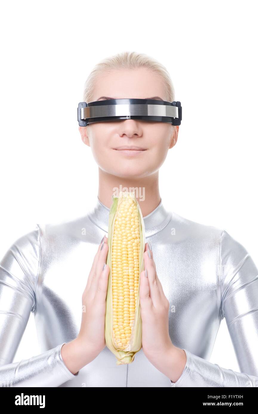 Cyber Woman With Corn