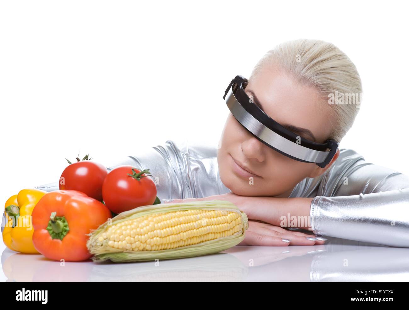 Cyber Woman With Corn Weird Stock Photos 7 By DunwichDaddy - Fur