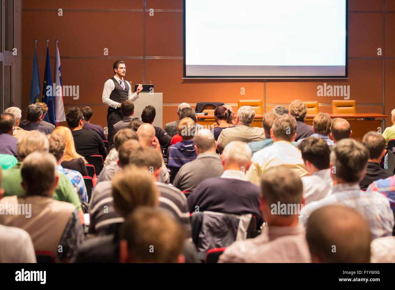 Speaker at Business Conference and Presentation Stock Photo - Alamy