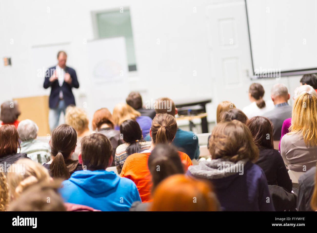 Audience in the lecture hall Stock Photo - Alamy