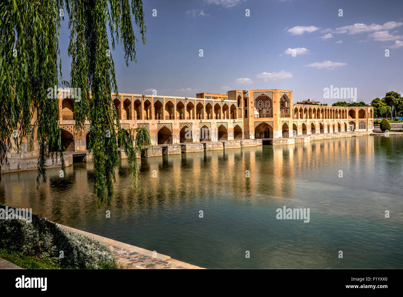 Khaju bridge and Zayandeh River, Isfahan, Iran Stock Photo - Alamy