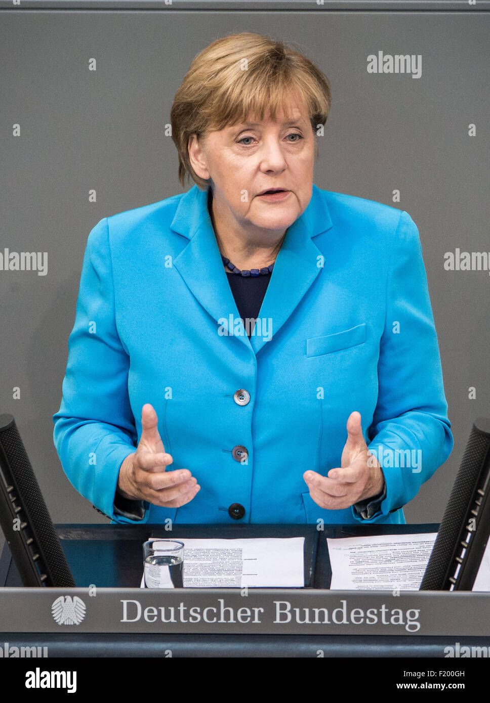 Berlin, Germany. 9th Sep, 2015. German Chancellor Angela Merkel (CDU ...