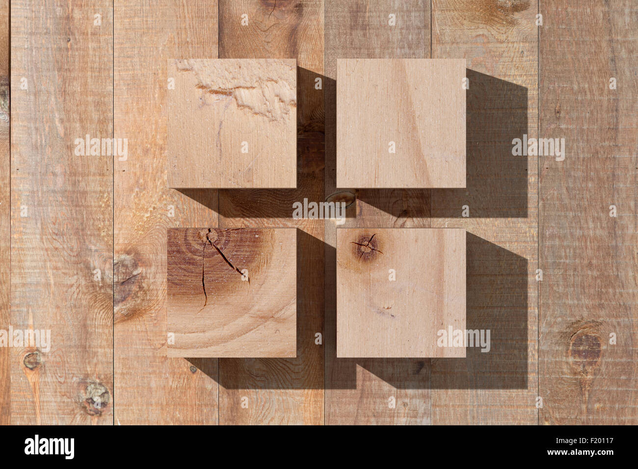 3d rendering of some wooden cubes Stock Photo - Alamy