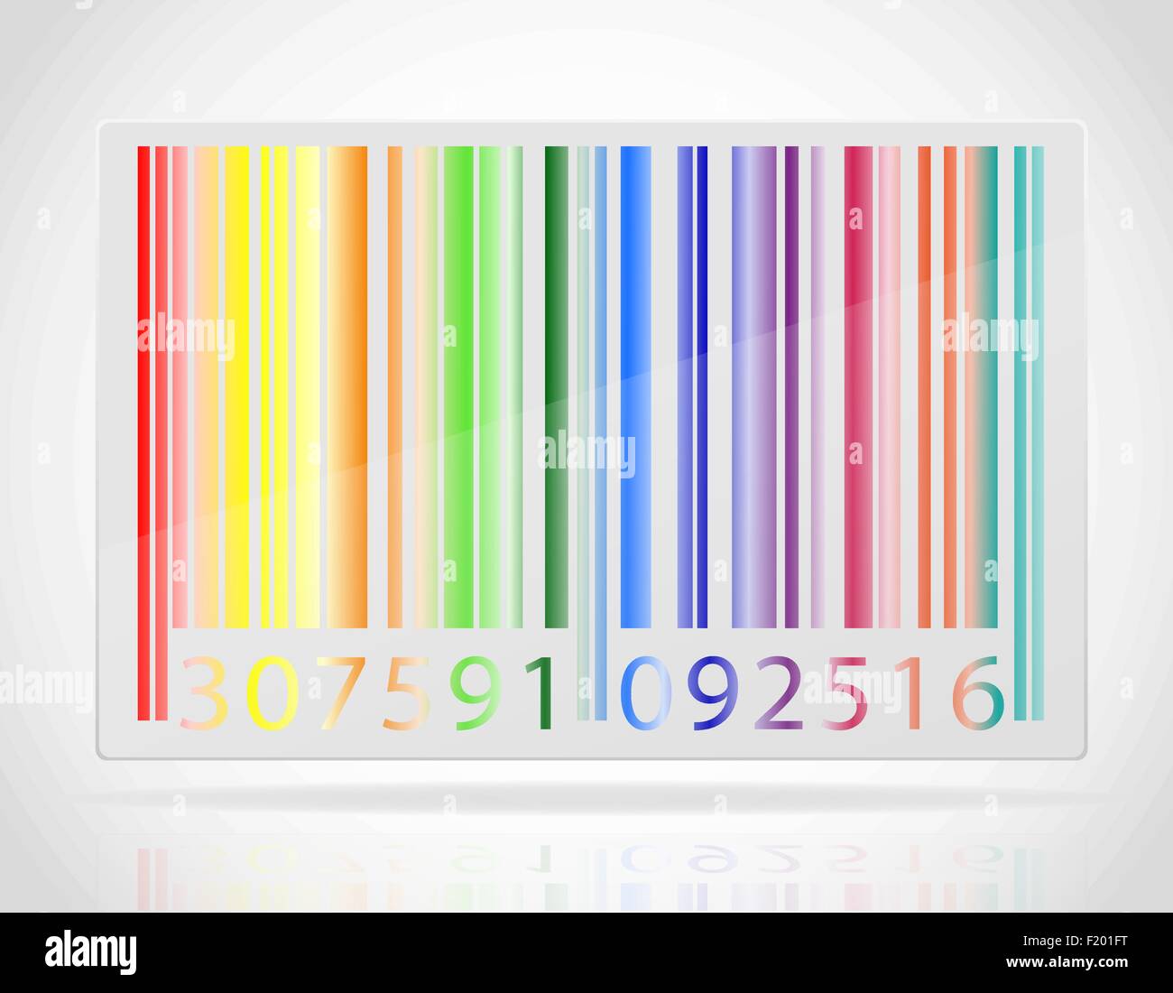 multicolored barcode vector illustration isolated on white background ...