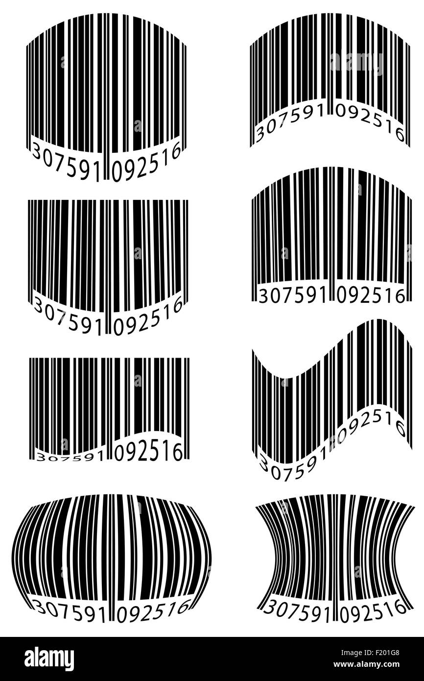 abstract barcode vector illustration isolated on white background Stock ...